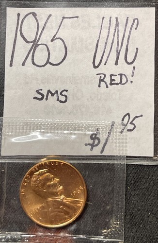 1965 Lincoln Memorial Cent Penny (UNC) Uncirculated Condition. ENN ...