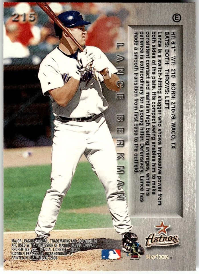 2000 Metal #215 Lance Berkman Emerald | eBay