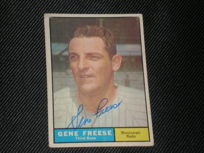 GENE FREESE 1961 TOPPS SIGNED AUTOGRAPH CARD #175 REDS | eBay