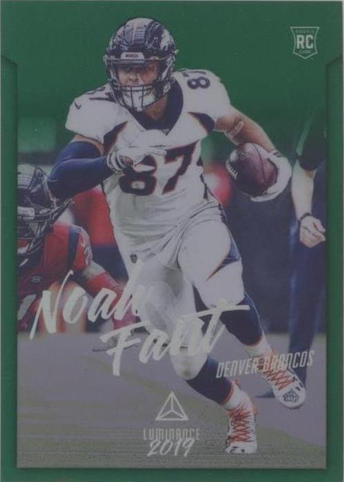 2019 Panini Chronicles - Luminance Update Rookies Noah Fant #218 Green ...