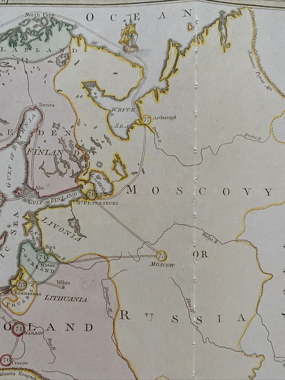 Unique Old Historical Antique rare travel game map of Europe: 1787 ...