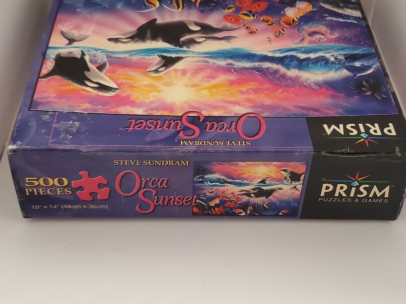 Orca Sunset 500 Piece Jigsaw Puzzle by Steve Sundram 19" x 14" Prism ...