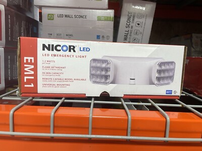 NICOR LED EMERGENCY LIGHTS-1.2WATTS/FLAME RETARDANT/90 MIN CAPACITY | eBay