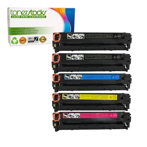5PK CB540A CB541/2/3A Toner Set For HP 125A Color LaserJet CP1215 ...