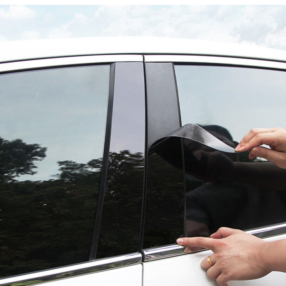 8X Glossy Black Window Decal Pillar Posts Kit Fit For SsangYong Rexton ...