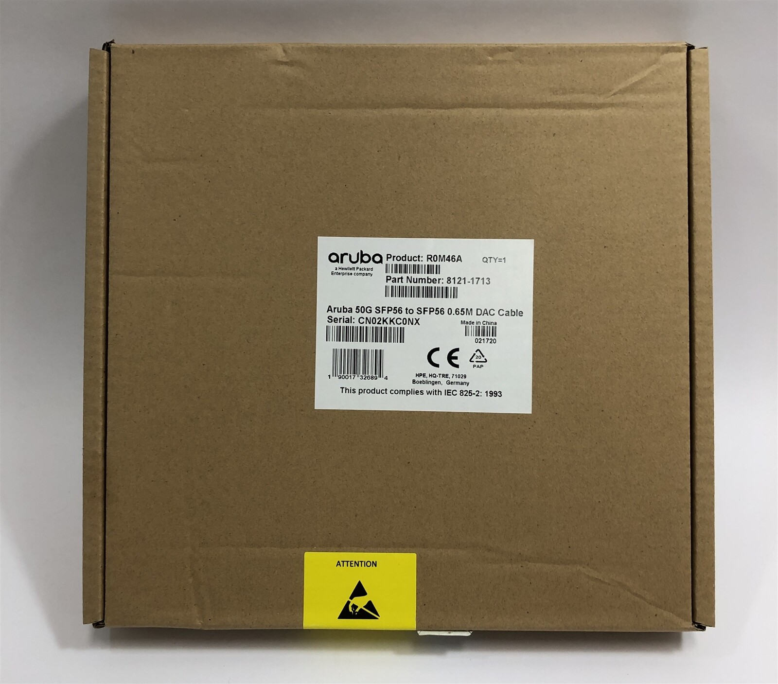 Aruba+R0M46A+50G+SFP56+to+SFP56+.65M+DAC+Direct+Attach+Cable+8121-1713 ...