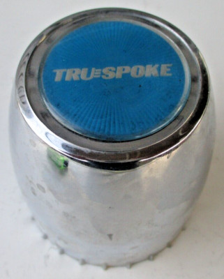 VTG 1970's 1980's Tru-Spoke Chrome Plastic Center Cap Blue Center ...