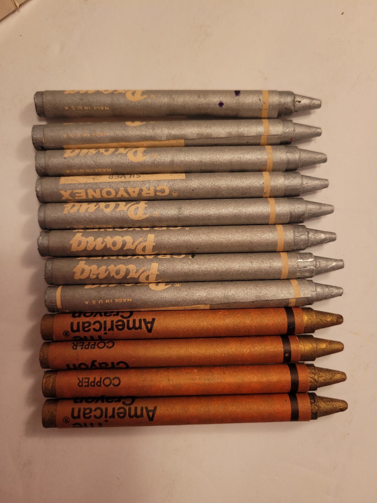 Prang the American Crayon-4 copper Refills 8 Silver-crayonex Vintage | eBay