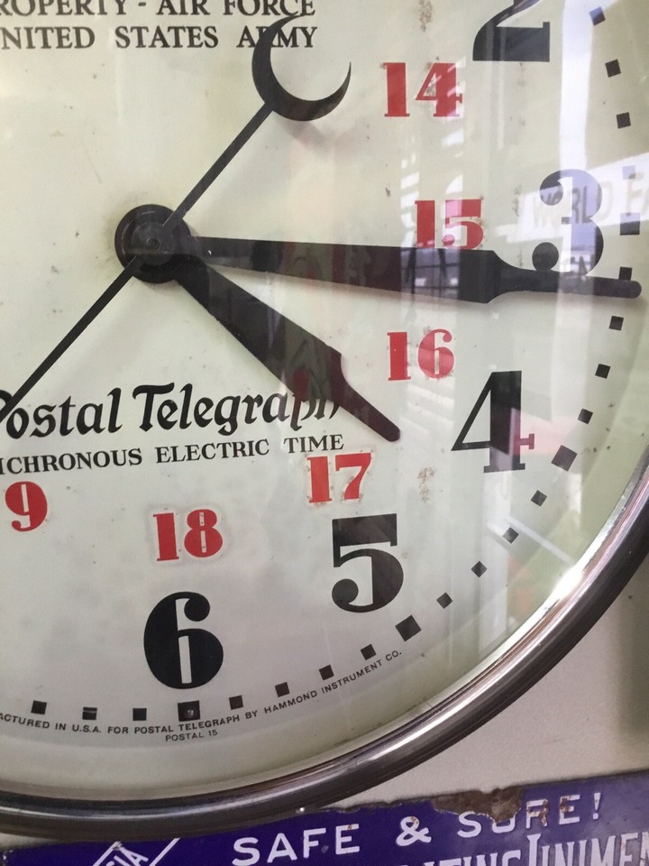 Rare Antique 1920s 30s Postal Telegraph Military Hammond Electric Wall ...