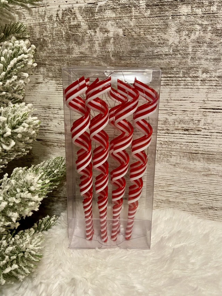 Christmas PEPPERMINT Candy Land Sweet Treat Swirl Candy Cane ORNAMENT ...