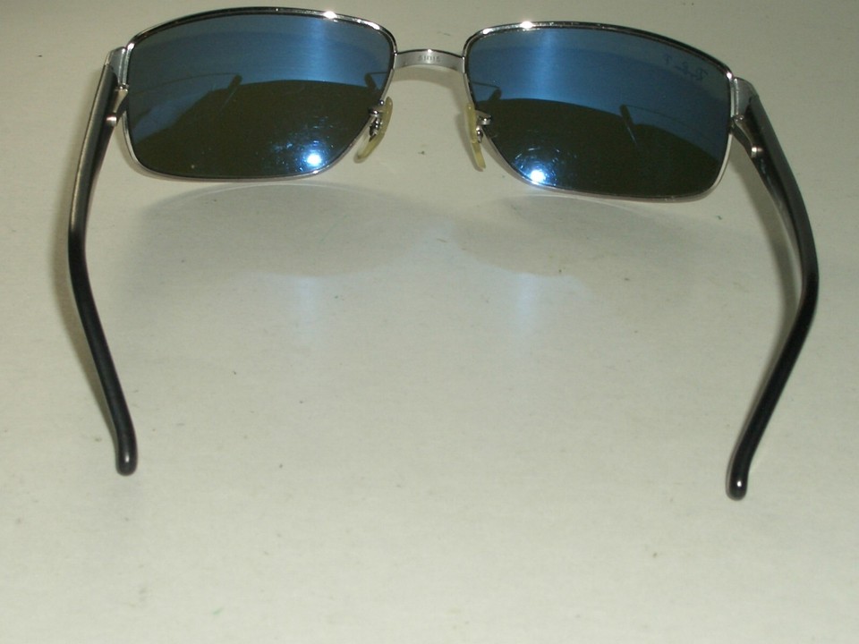 RAY BAN RB3189 LEATHER II 004/9A 61[]16 3P POLARIZED LENS METAL WRAPs ...