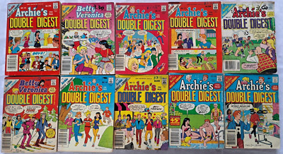 10 Vintage Archie Comics Double Digests - Archie Series 1980's Over ...