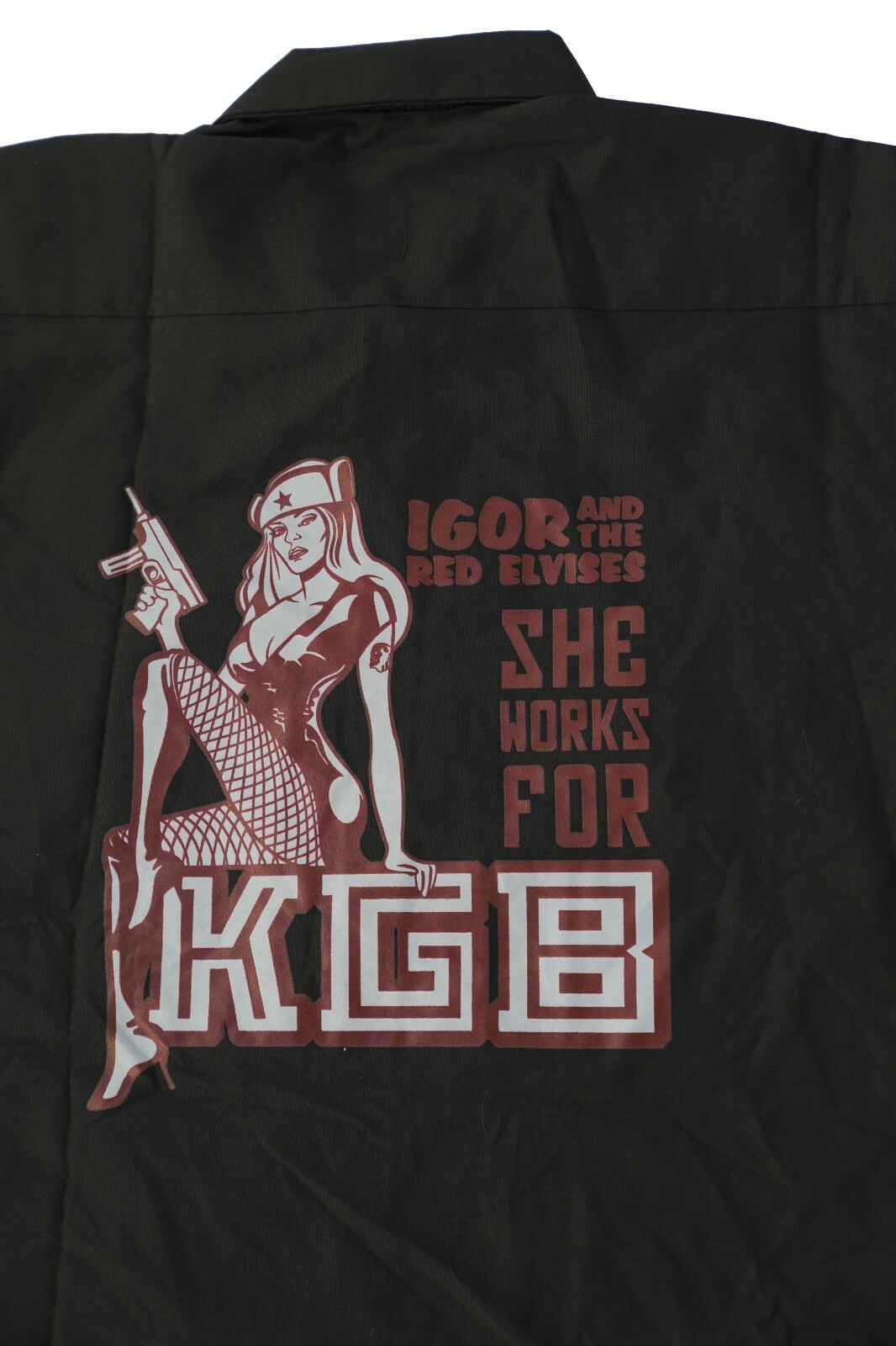 Igor & Red Elvises Black Work Bowling Shirt S L XL New and Free Bumper ...