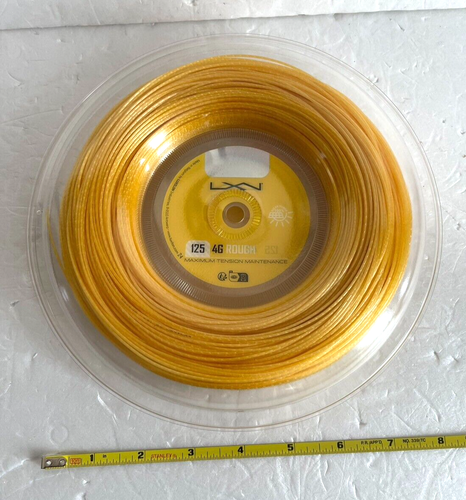 Wilson LUXILON 4G Rough 125 Reel Gold 200m/16L-Gauge Rigid Tennis ...