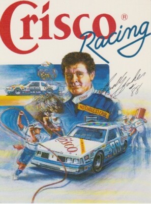 1986 Buddy Baker Crisco Oldsmobile NASCAR Winston Cup postcard | eBay