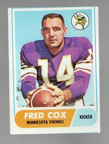 1968 Topps Fred Cox Minnesota Vikings #107 Excellent | eBay