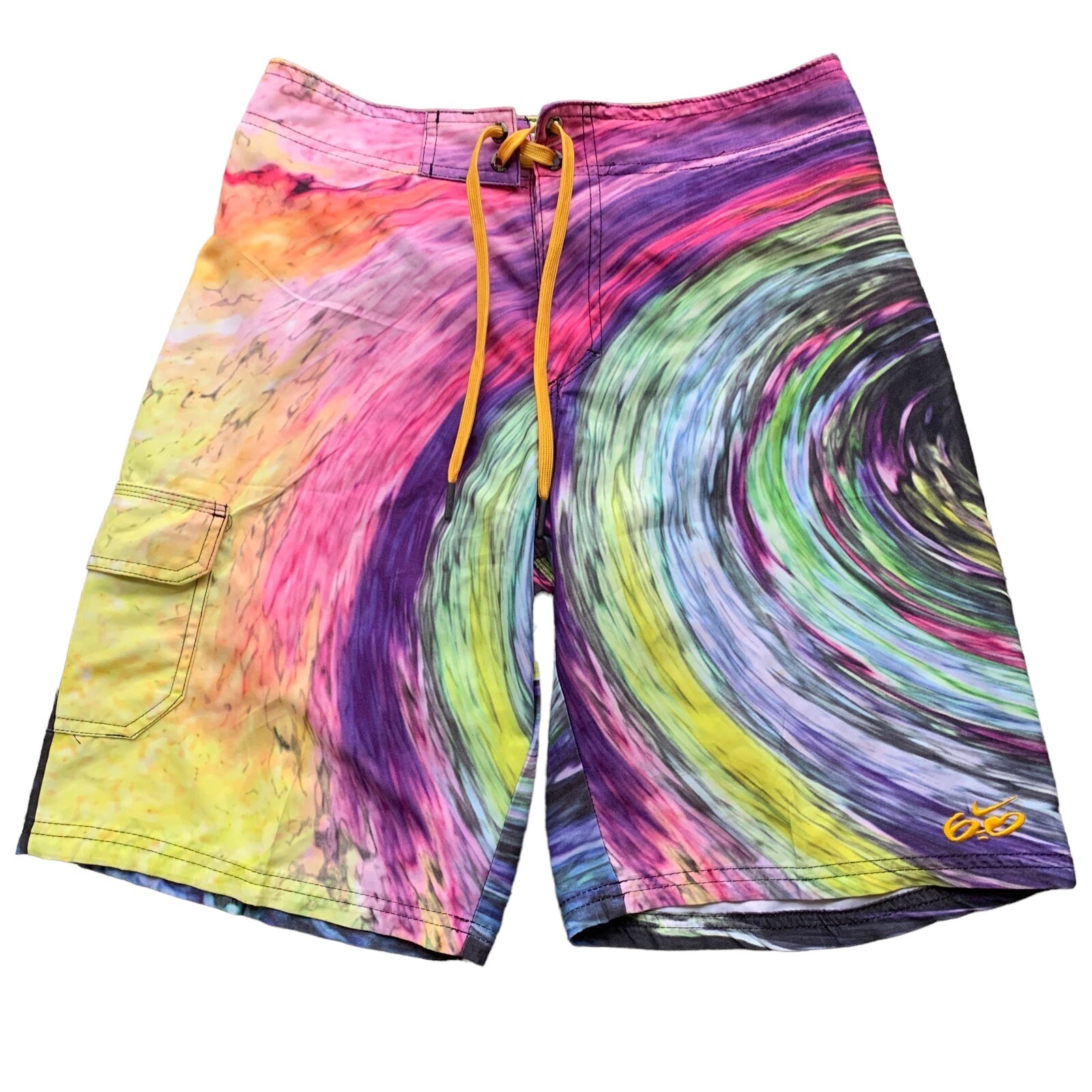 Nike Board Shorts Size 14 6.0 Color Swirl Swim Trunks Bathing Suit Surf ...