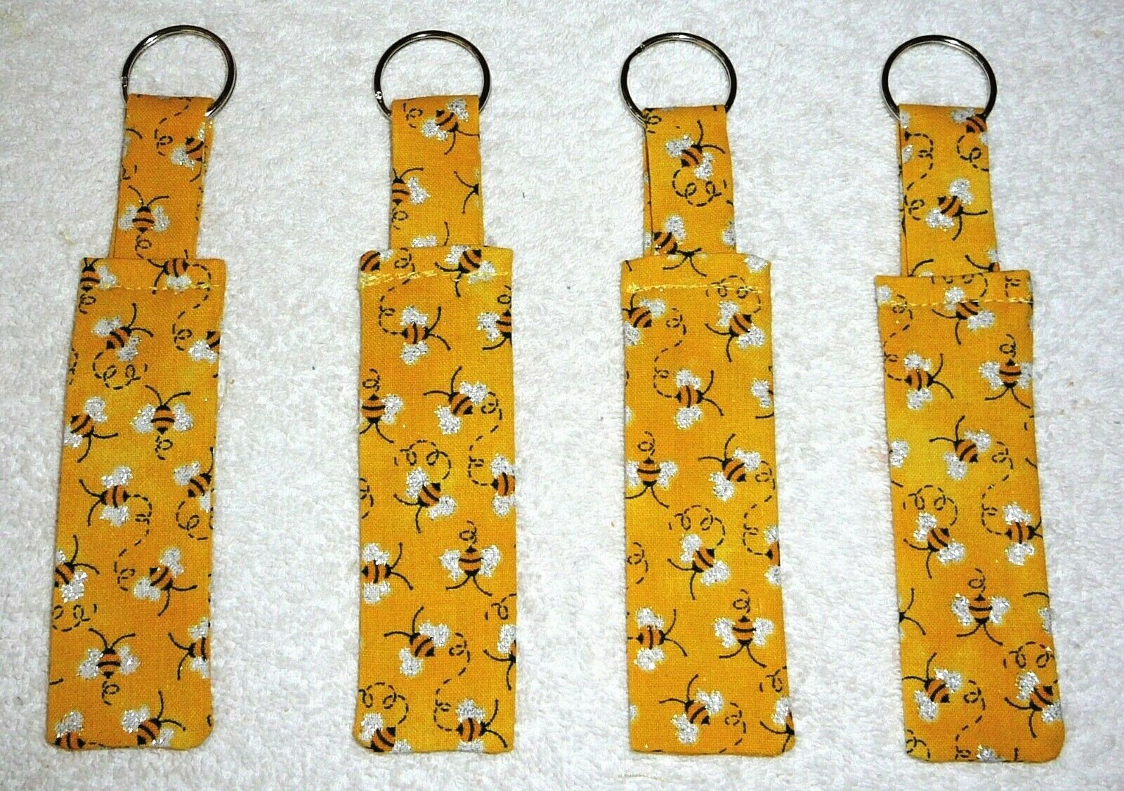 KEY FOBS~KEY CHAINS~KEY HOLDERS~BEES~Fabric~Reversible~Washable~NEW | eBay