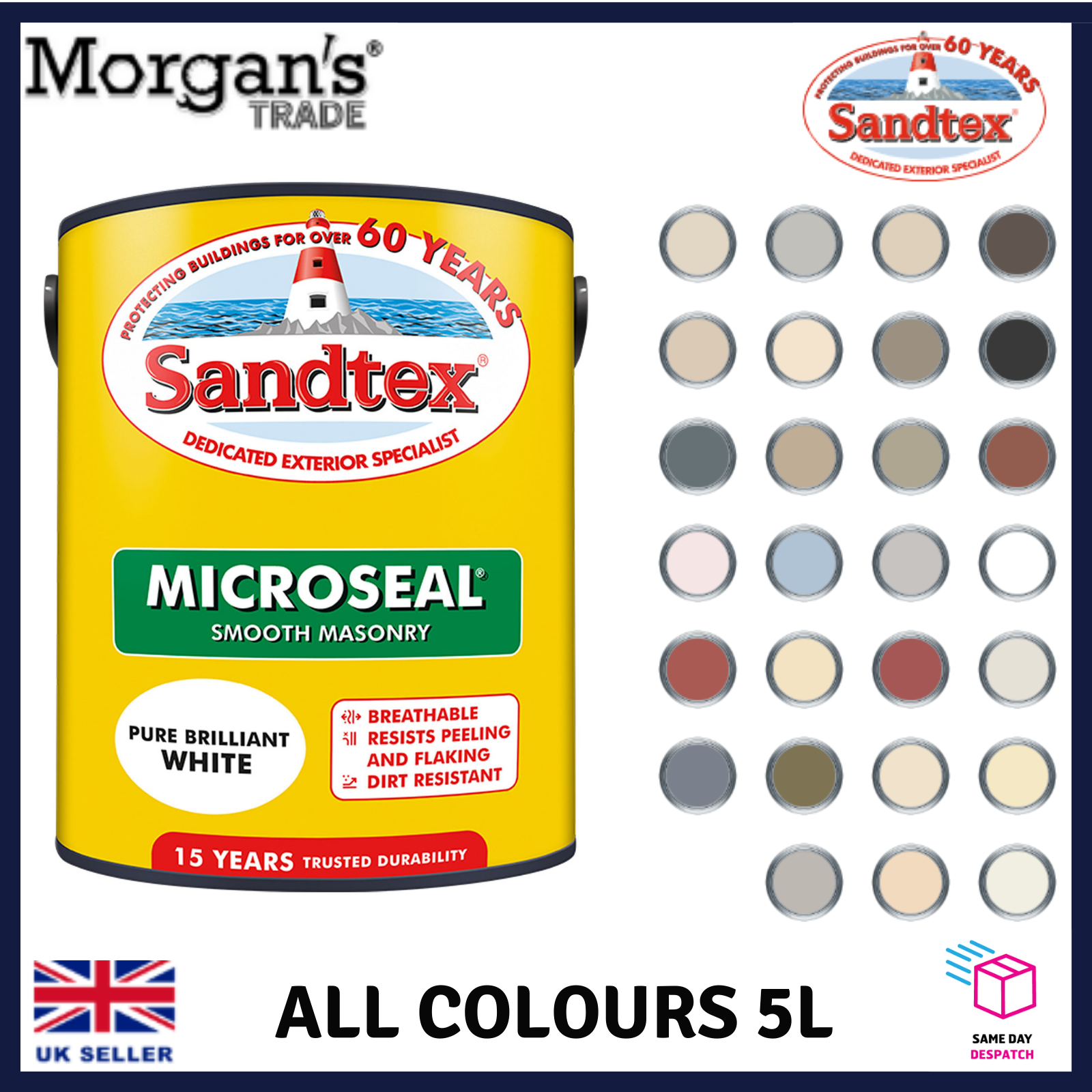 Sandtex Microseal Exterior Ultra Smooth Waterproof Masonry Paint All ...