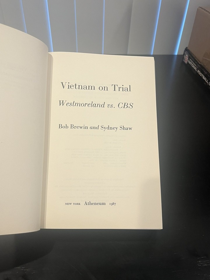 Vietnam on trial: Westmoreland vs. CBS Bob Brewin Sydney Shaw FIRST ...