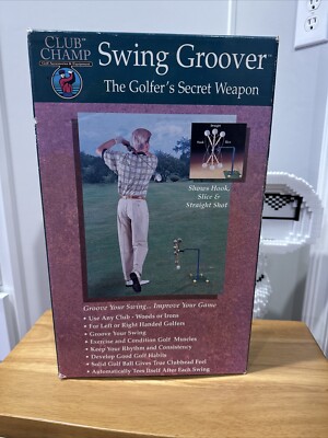 NEW Dennco Club Champ Swing Groover Golf Trainer Indoor Outdoor Metal ...