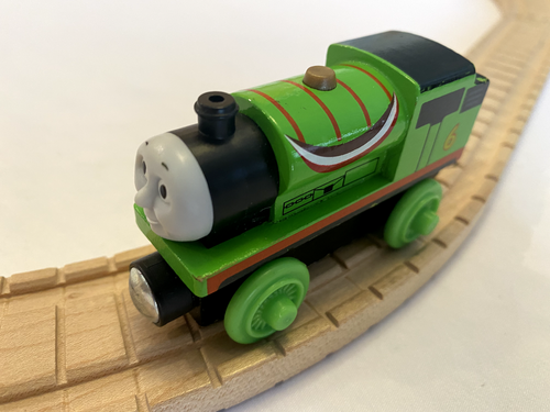 PERCY WITH STREAMERS Thomas The Tank Engine Train Wooden Railway +Same ...