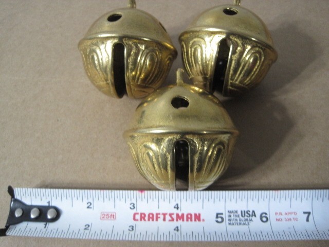 3 x Polar Express Reindeer Bell # 13 Brass | eBay UK