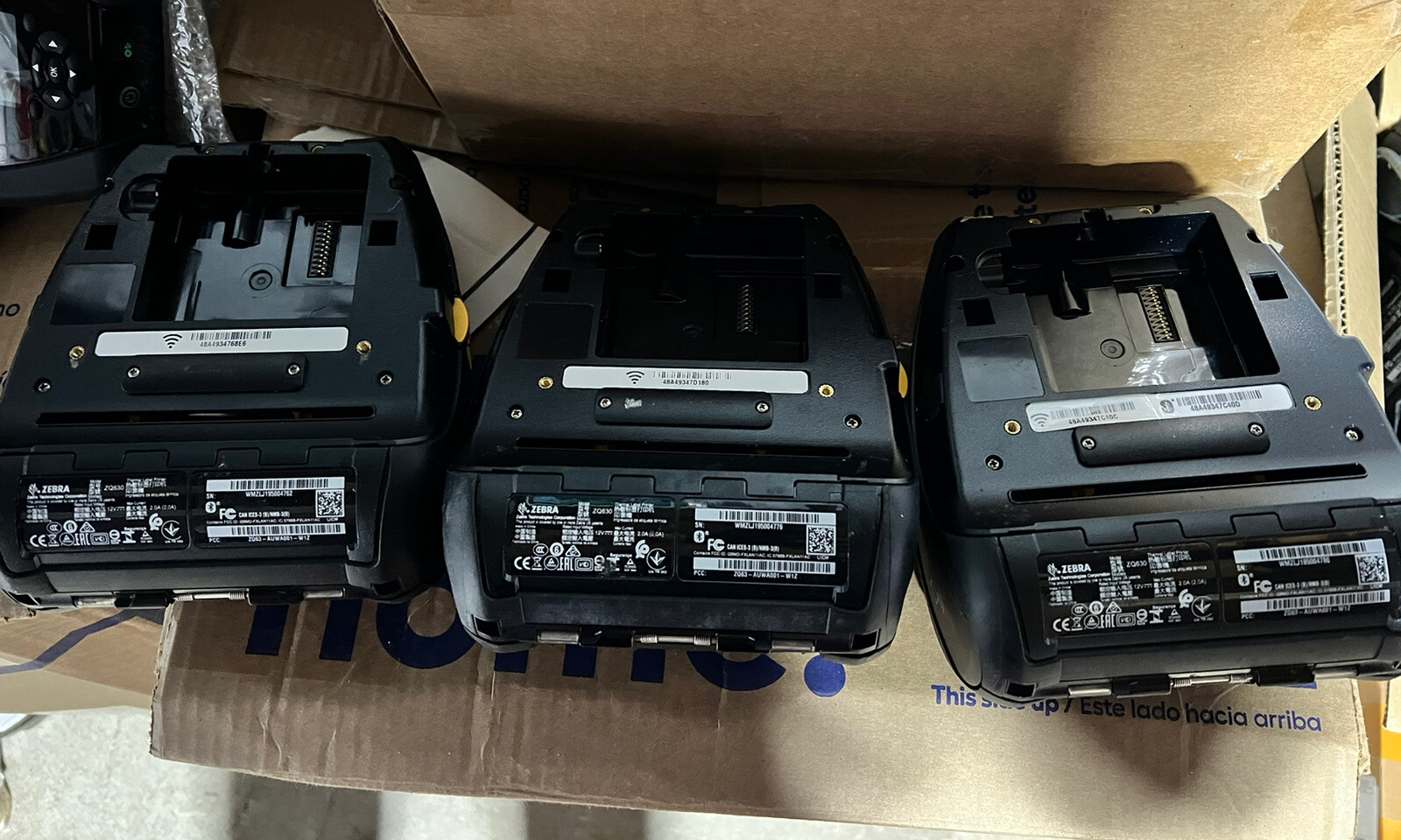 Lot of 3 Zebra ZQ630 Barcode Label Printer (ZQ63-AUWA001-W1Z) | eBay