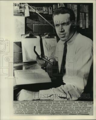 1967 Press Photo Adam Powell III at Massachusetts Institute of ...
