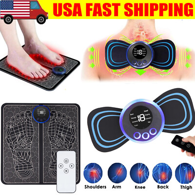 19 Level Electric Foot Massager Pad / Portable Mini Electric Neck Back ...