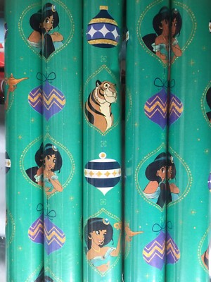 Disney Aladdin Princess Jasmine GIFT WRAP WRAPPING PAPER ROLL HOLIDAY ...