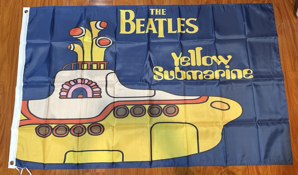 The BEATLES Yellow Submarine Flag BANNER 3x5 Ft Fabric Poster Flag ...
