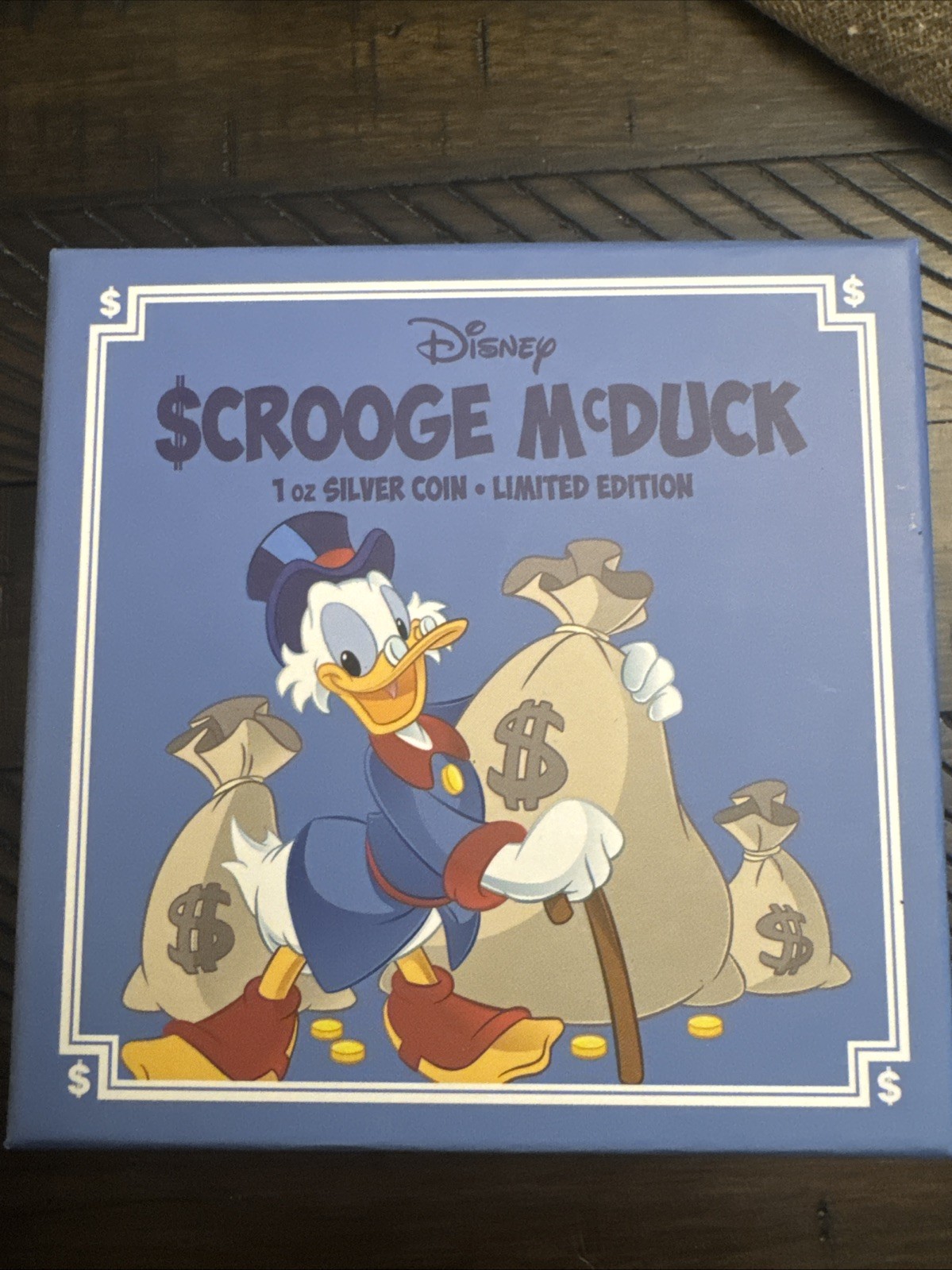 2015 Proof Silver Scrooge mcduck Ducktales Coin bullion #2458 Of 10,000 ...