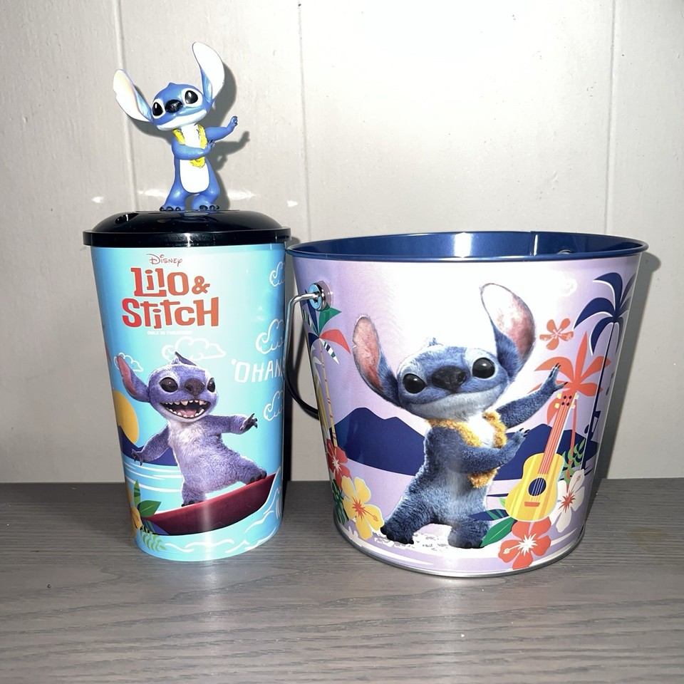Lilo & Stitch Stitch Popcorn Bucket & Cup Set Presale New Regal AMC ...