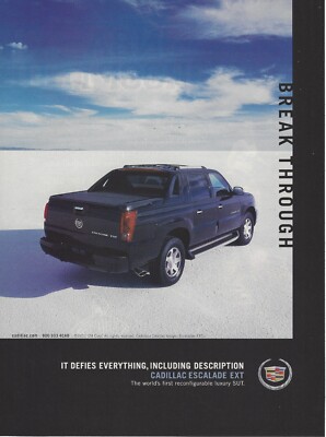 2002 Cadillac Escalade EXT SUT Off-Road Truck vintage Print Ad ...