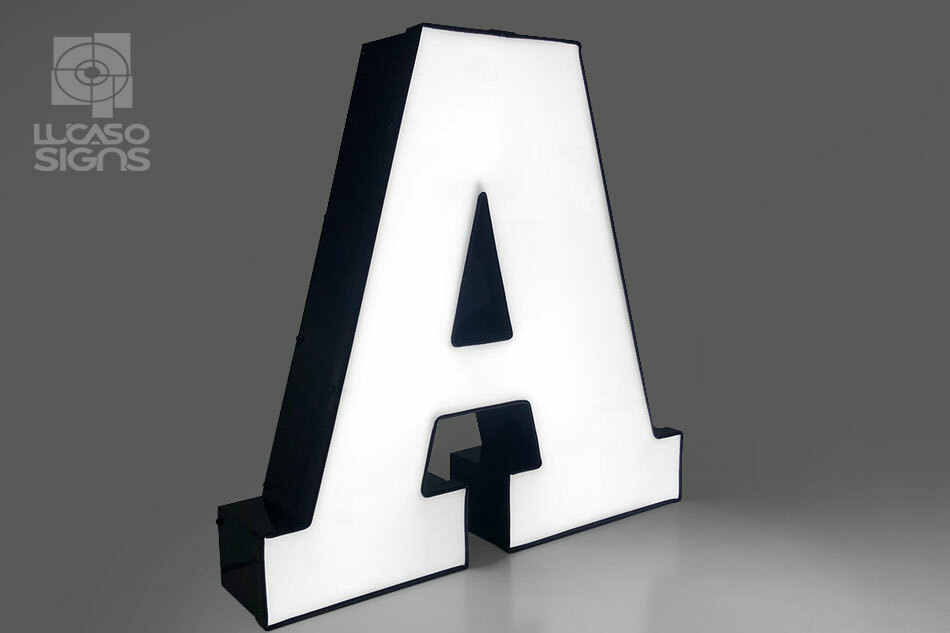 Storefront custom Illuminated Signs led letters translucent Channel ...