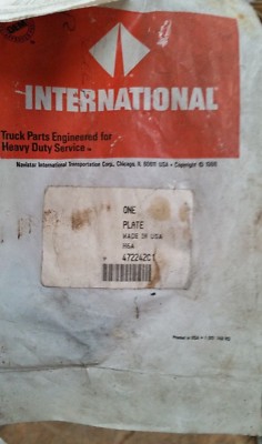 INTERNATIONAL/NAVISTAR Plate 472242C1 | eBay