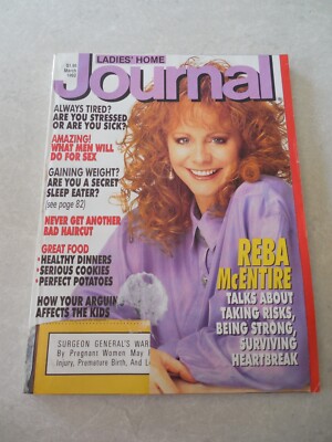 LADIES' HOME JOURNAL Magazine, MARCH 1993, REBA MCENTIRE Cover, ALWAYS ...