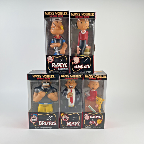 Funko Popeye Complete Set of 5 Wacky Wobbler Bobble Heads, Brutus ...