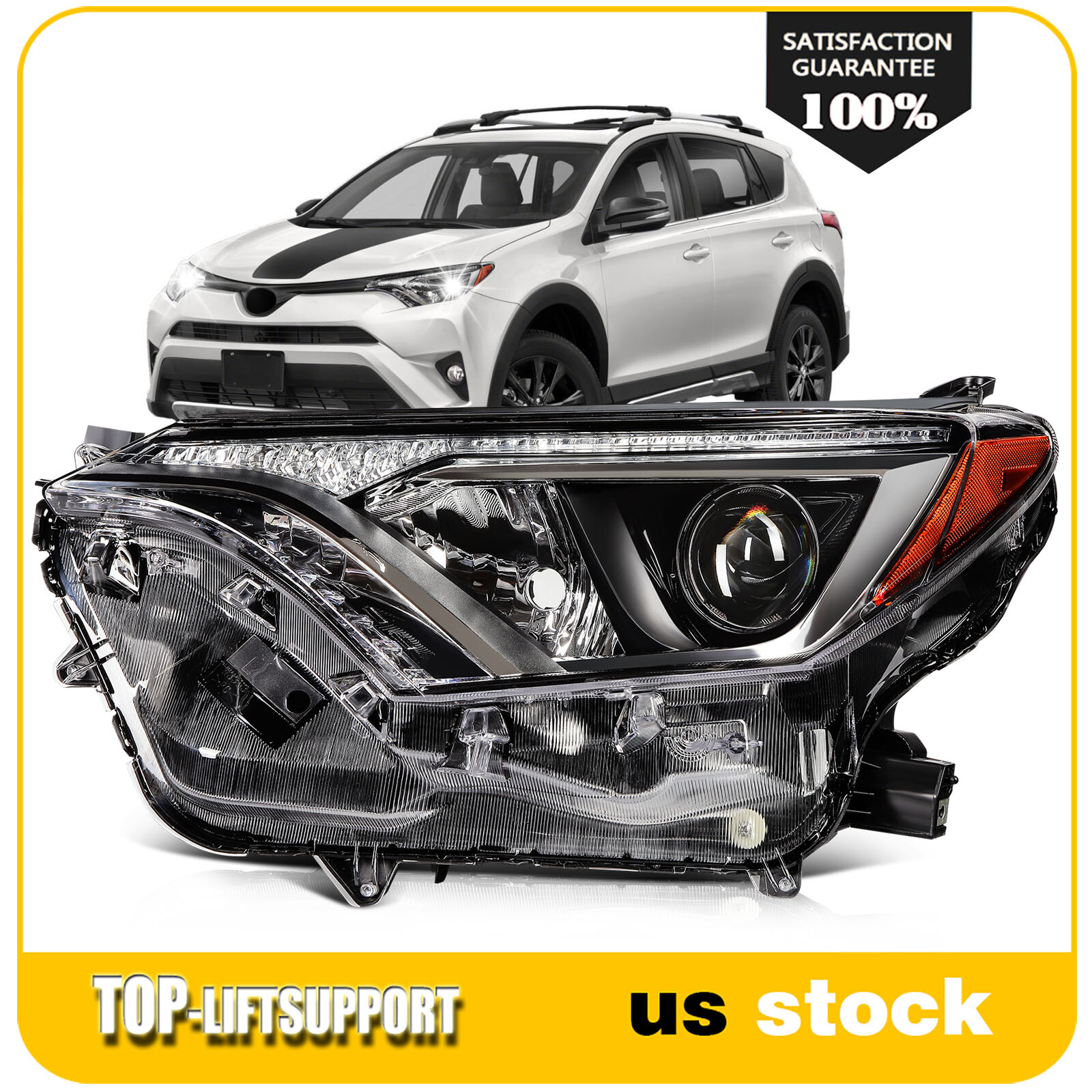 Left Driver Side For 2016 2017 2018 Toyota RAV4 Headlight Assembly | eBay