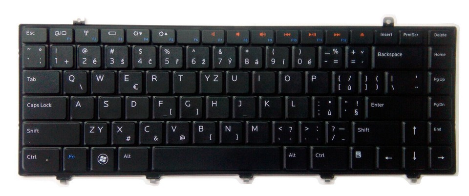 QWERTY CZECH keyboard Dell Studio 14 14Z 1440 1450 1457 /0CR16G /DE88 ...