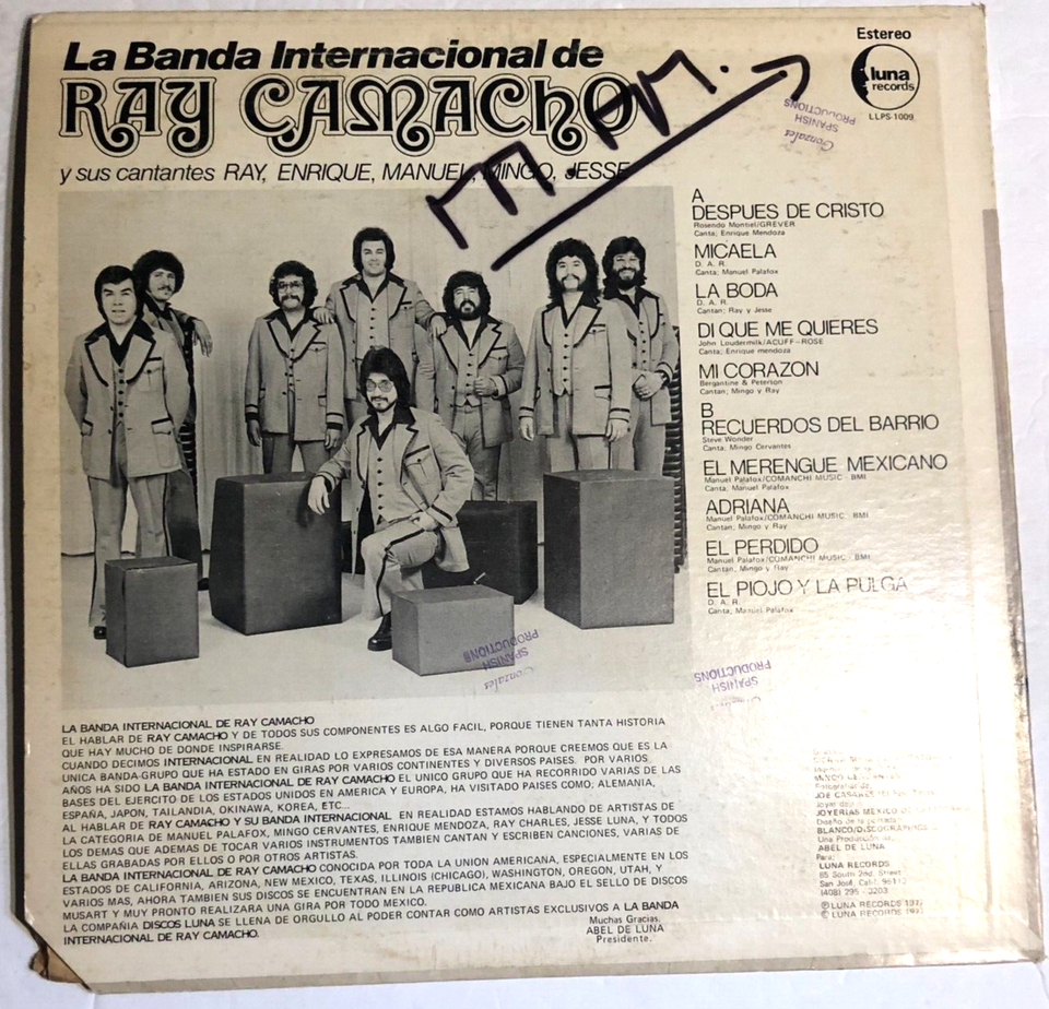 Despues De Cristo by La Banda Internacional De Ray Camacho LP Latin Vg ...