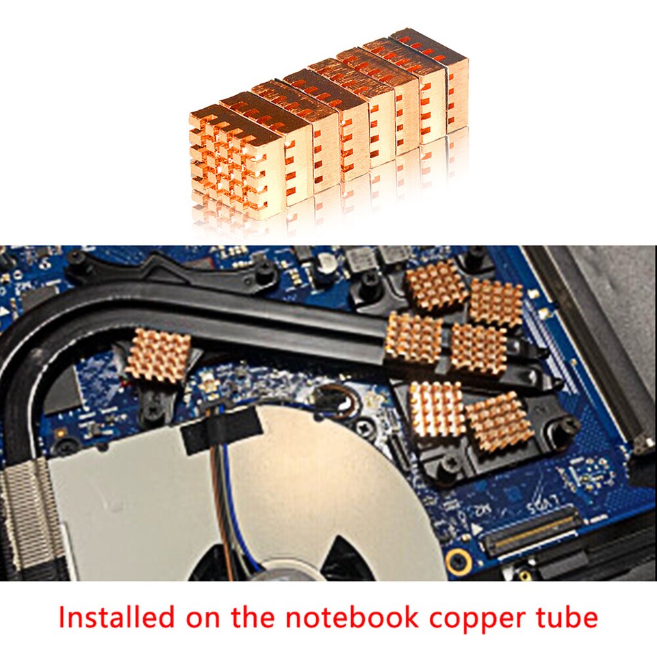 8pcs Pure Copper Laptop Notebook Cooler Heat Sink Memory IC Chipset ...