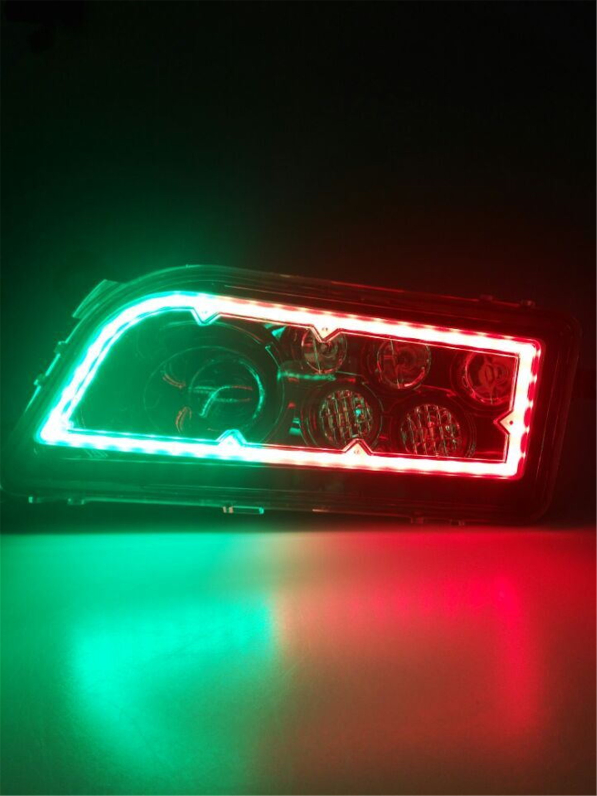 Pair Multi-Color Changing RGB Halo LED Headlights for Polaris RZR XP ...