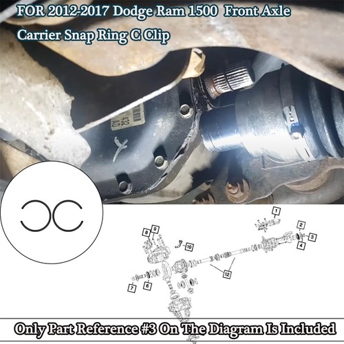 2Pcs Front Axle Carrier Snap Ring C Clip 68146592AA For Dodge Ram 1500 ...