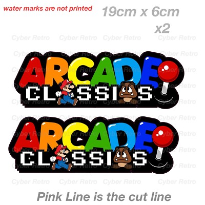 Super Mario and Goombas Arcade Classic Logo Font Retro Gaming Decal ...