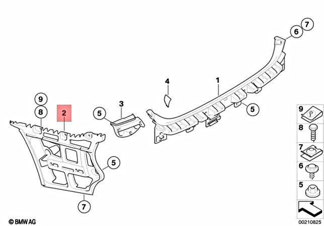 BMW E90 Rear Right Bumper Cover Guide Genuine 1 Year for sale online | eBay