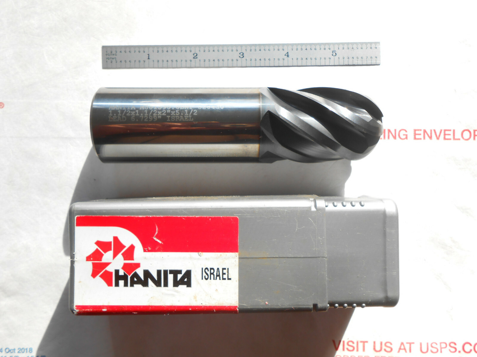 NEW HANITA 1-1/2" DIA. X 2" LOC X 5-1/2" OAL C.C. 6 FLUTE CARBIDE BALL ...