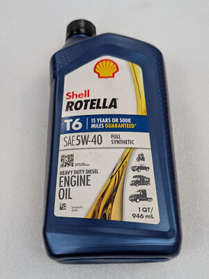 GENUINE Shell Rotella 5W-40 Full Syn Engine Oil T6 1-Qt MULTIPACK ...