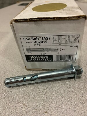 20 POWERS FASTENERS LOK-BOLT 40201S, 05034S NOS | eBay